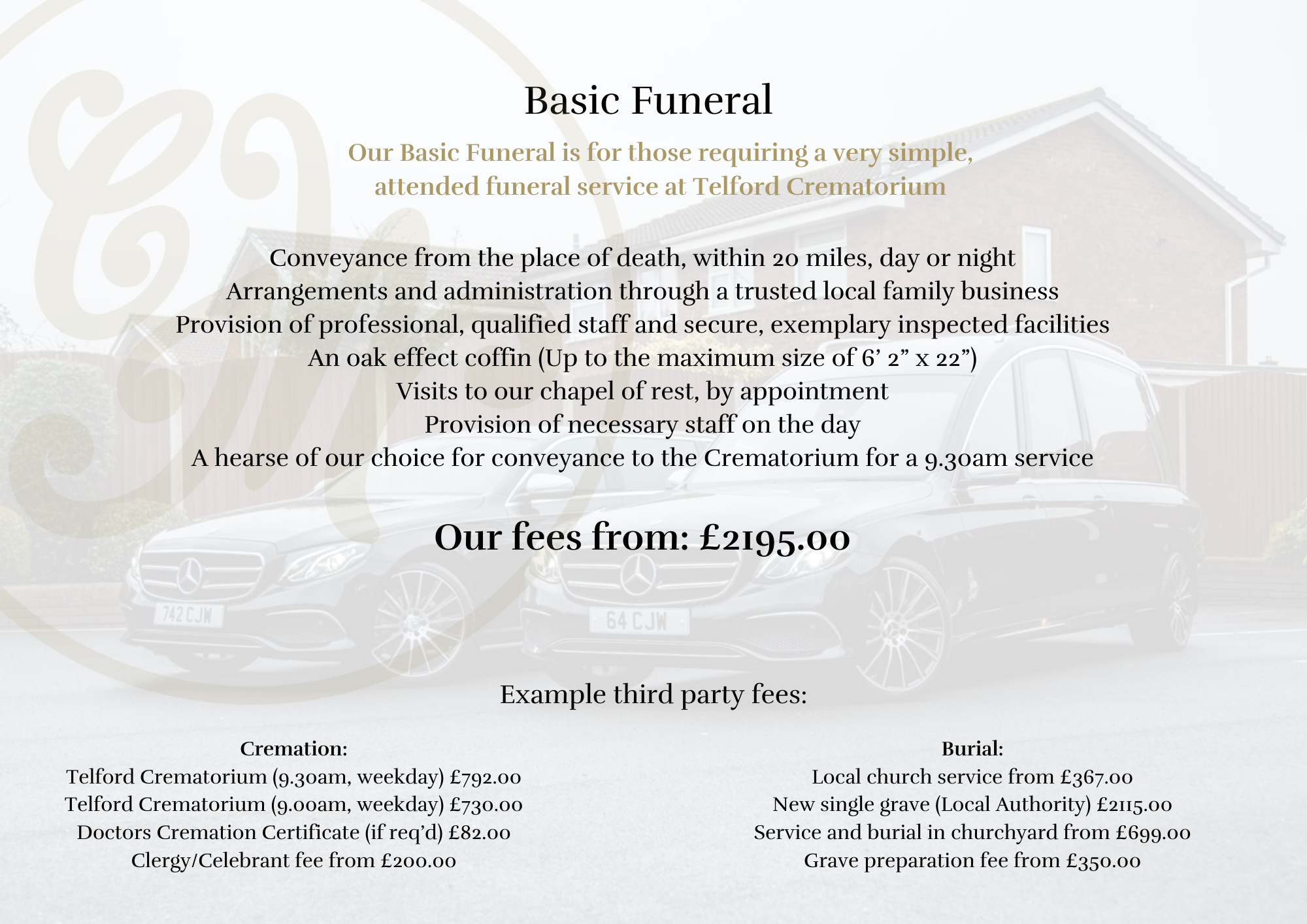 The Basic Funeral – Williams Funerals 2023