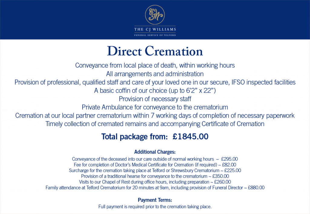 Direct Cremation - Williams Funerals 2023